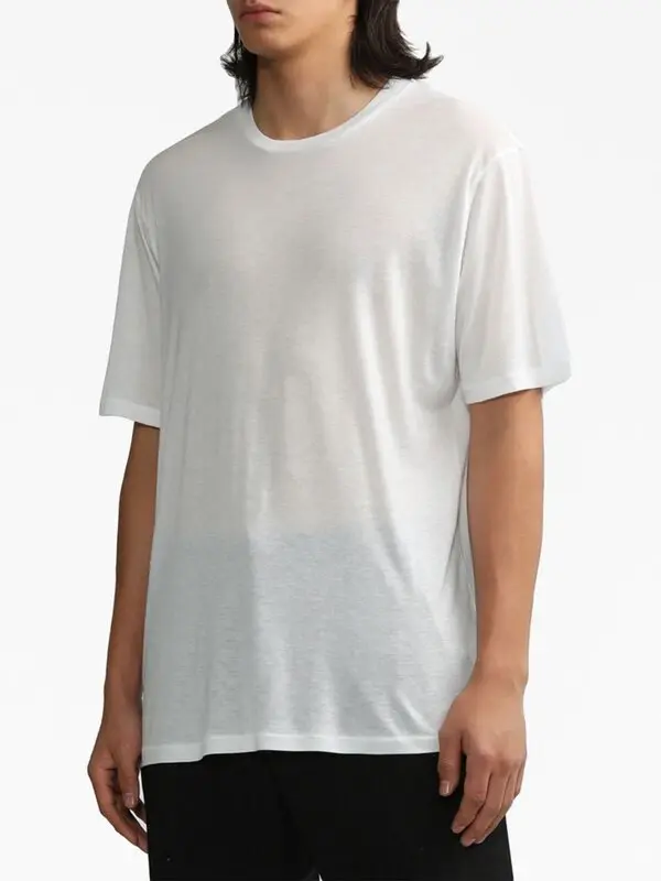 POST ARCHIVE FACTION Logo-print Lyocell T-shirt