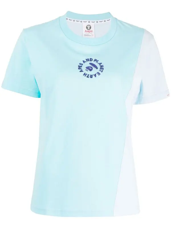 AAPE BY *A BATHING APE Moonface Embossed Panelled T-shirt