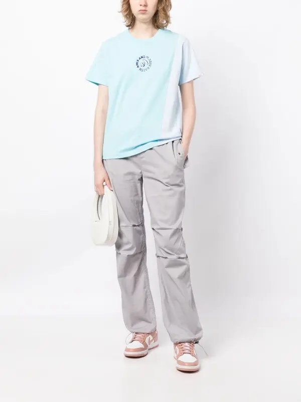 AAPE BY *A BATHING APE Moonface Embossed Panelled T-shirt