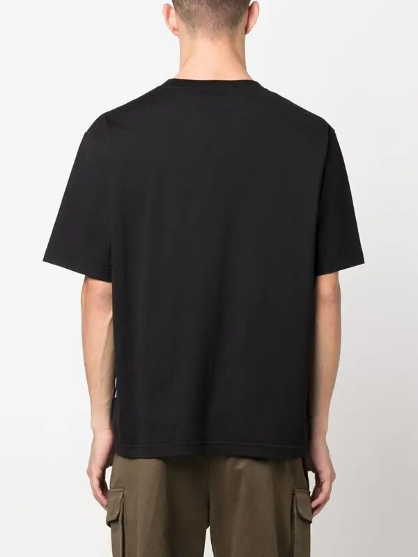 Palm Angels Pa Logo-embroidered T-shirt - Black