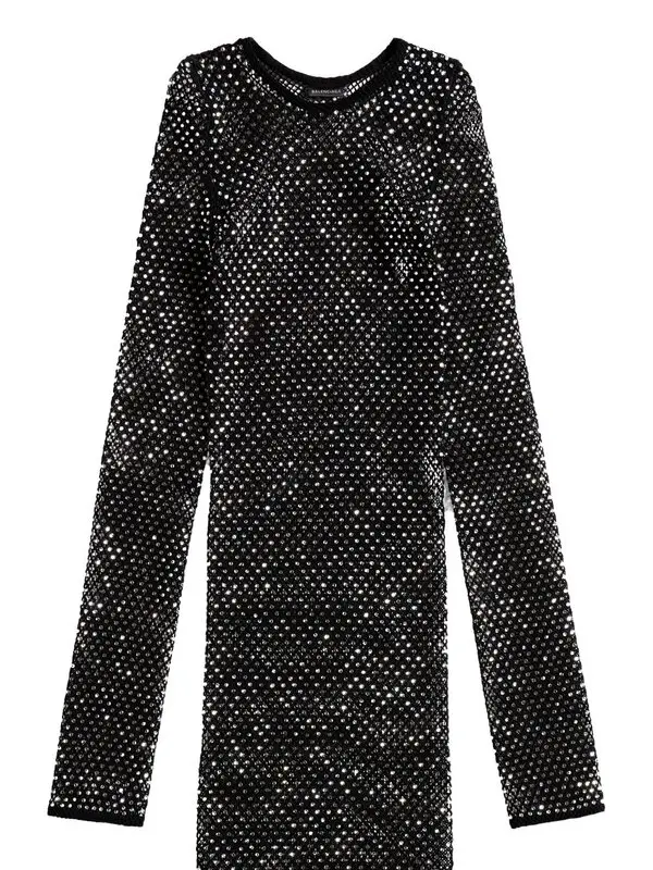 Balenciaga Rhinestone-embellished Knit Dress