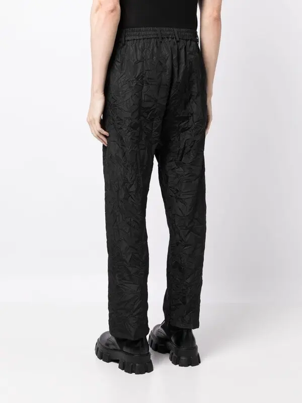 424 Crease-effect Straight-leg Trousers