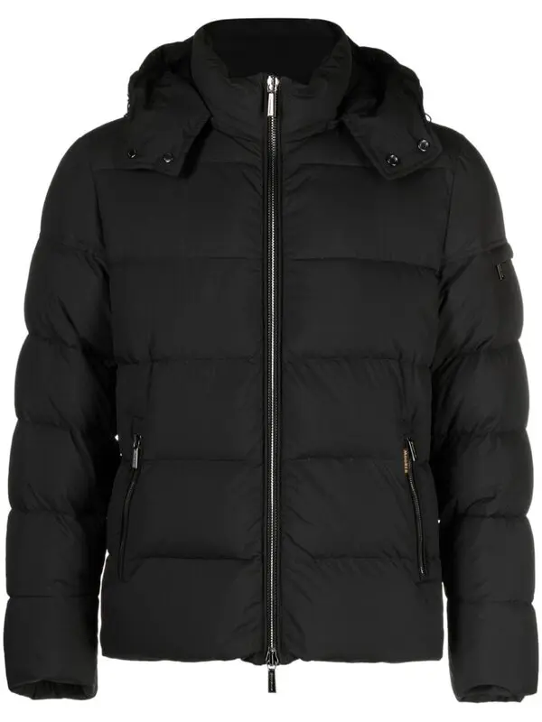 MOORER Long Sleeve Padded Jacket - Black