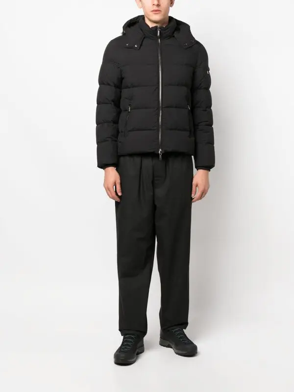 MOORER Long Sleeve Padded Jacket - Black