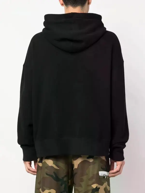 Palm Angels Graphic Print Hoodie - Black