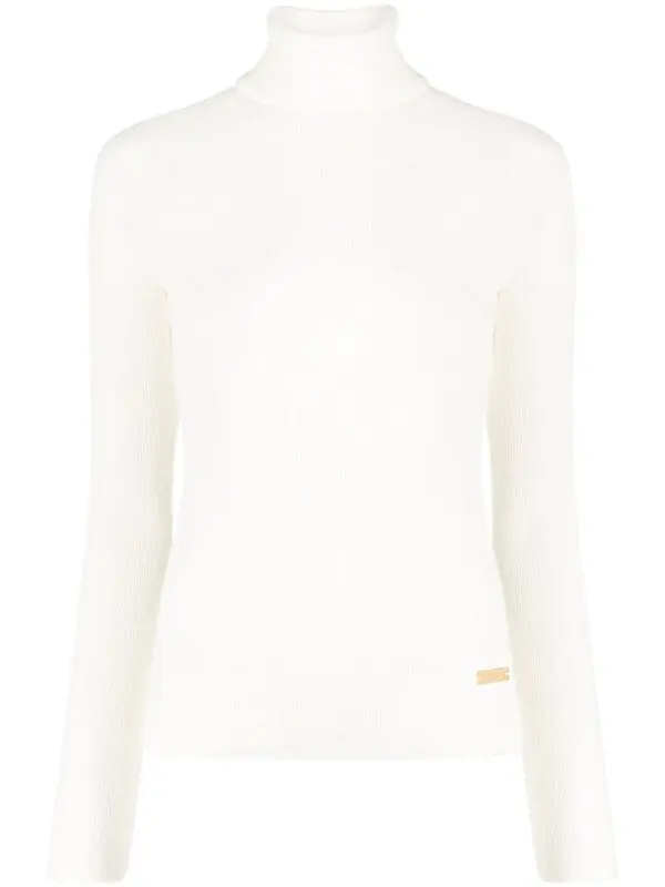 Balmain Roll-neck Merino-wool Jumper - Neutrals