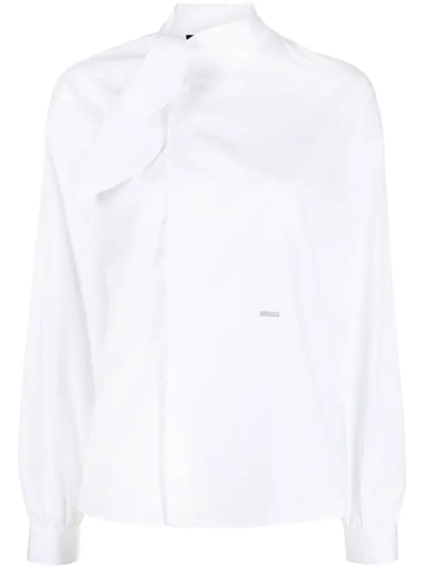 Dsquared2 Tie-neck Long-sleeve Shirt