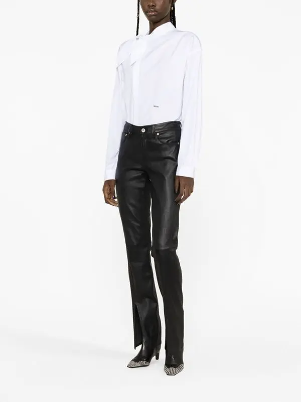 Dsquared2 Tie-neck Long-sleeve Shirt