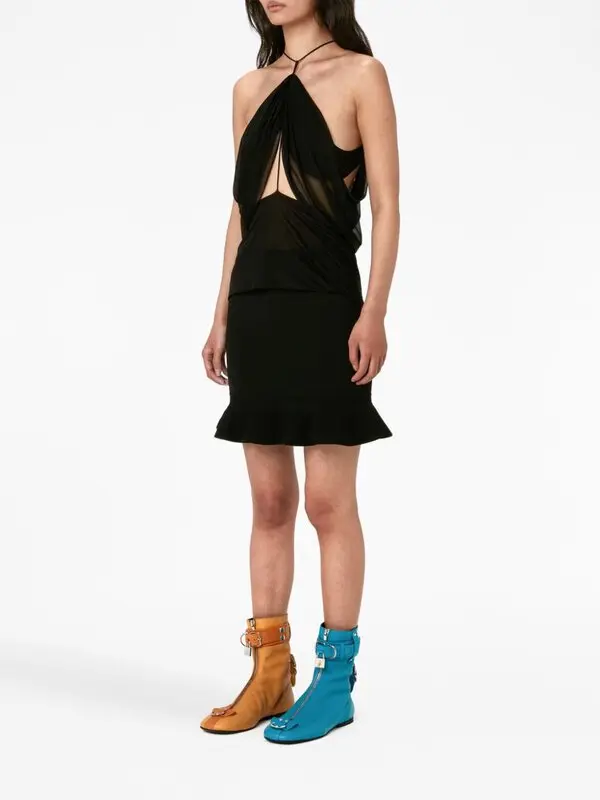JW Anderson Knitted Mini Skirt - Black