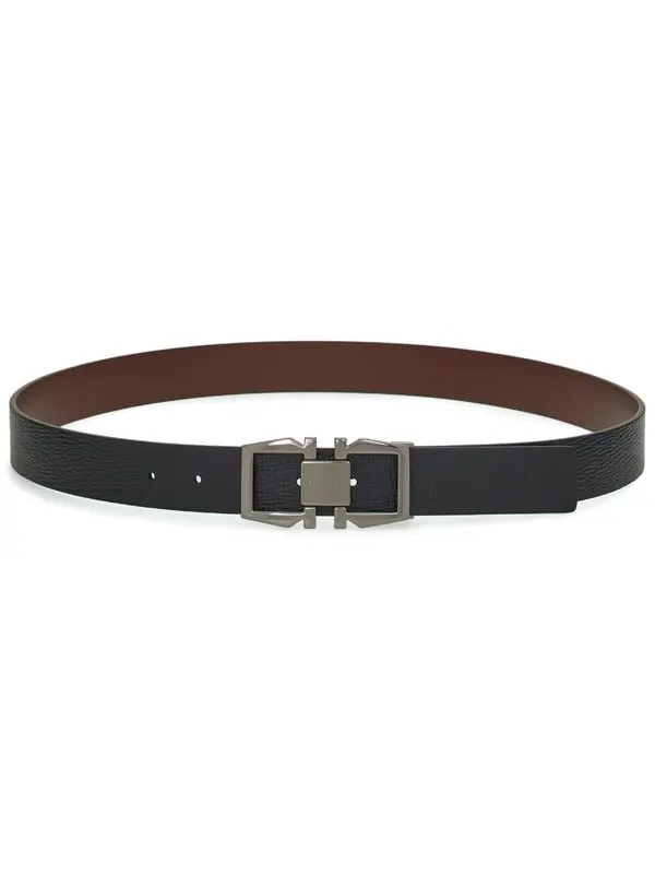 FERRAGAMO Gancini Reversible Belt - Black