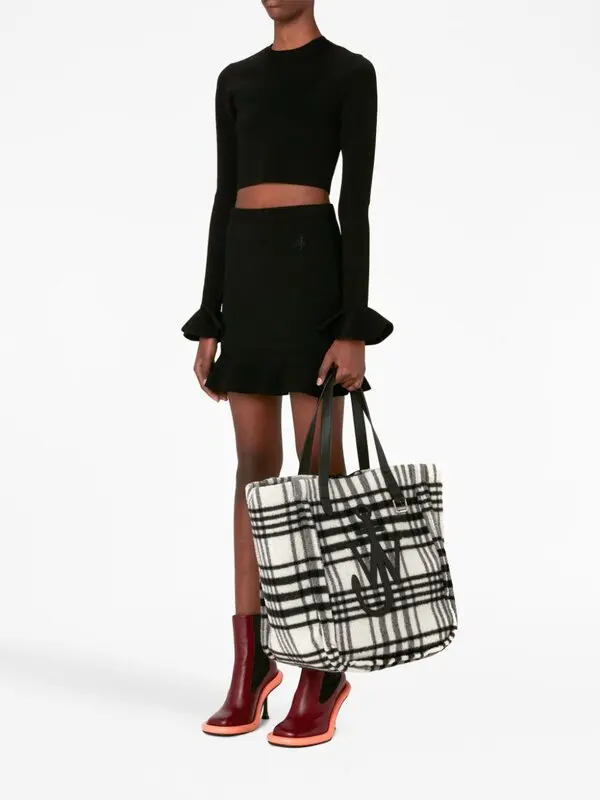JW Anderson Ruffled-cuffs Cropped Knit Top
