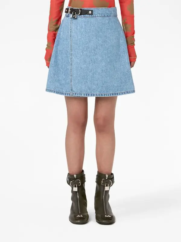 JW Anderson Padlock Mini Denim Skirt - Blue