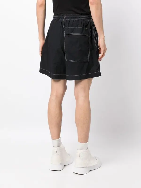 Sunnei Contrast-stitching Cotton Shorts