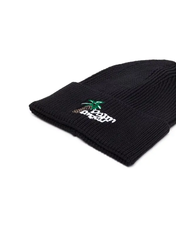 Palm Angels Embroidered Logo Beanie