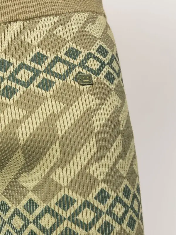 Acne Studios Geometric-print Straight-leg Trousers