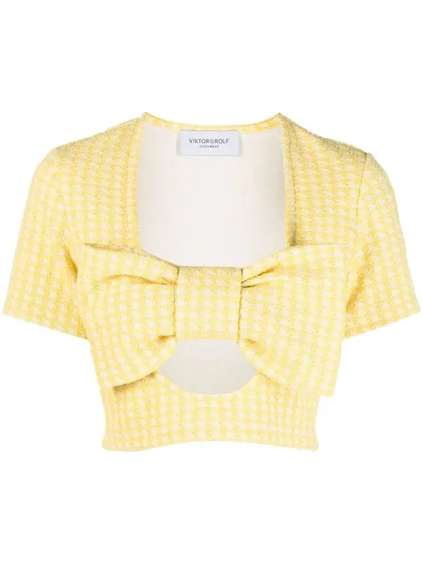 Viktor & Rolf Bandeau Bow Crop Top