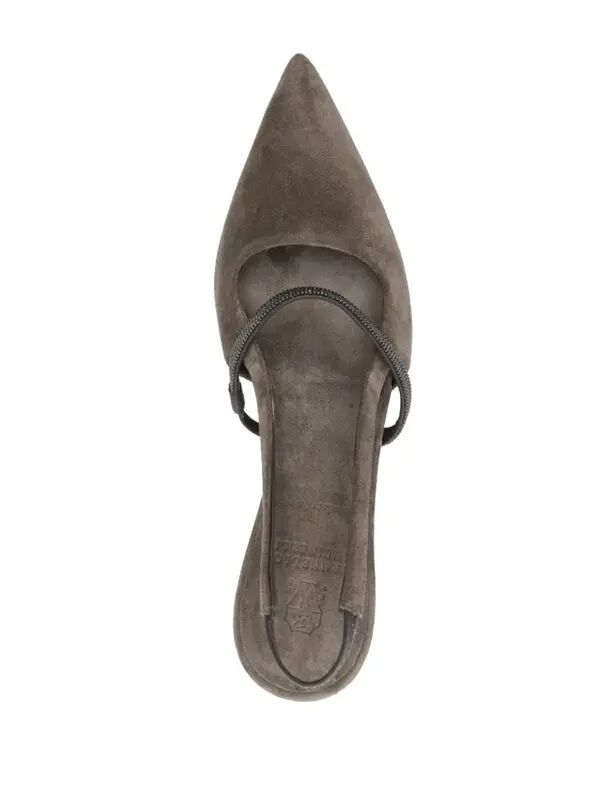 Brunello Cucinelli Monili-chain Slingback Pumps