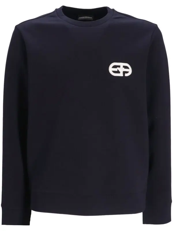 Emporio Armani Logo-patch Long-sleeve Sweatshirt