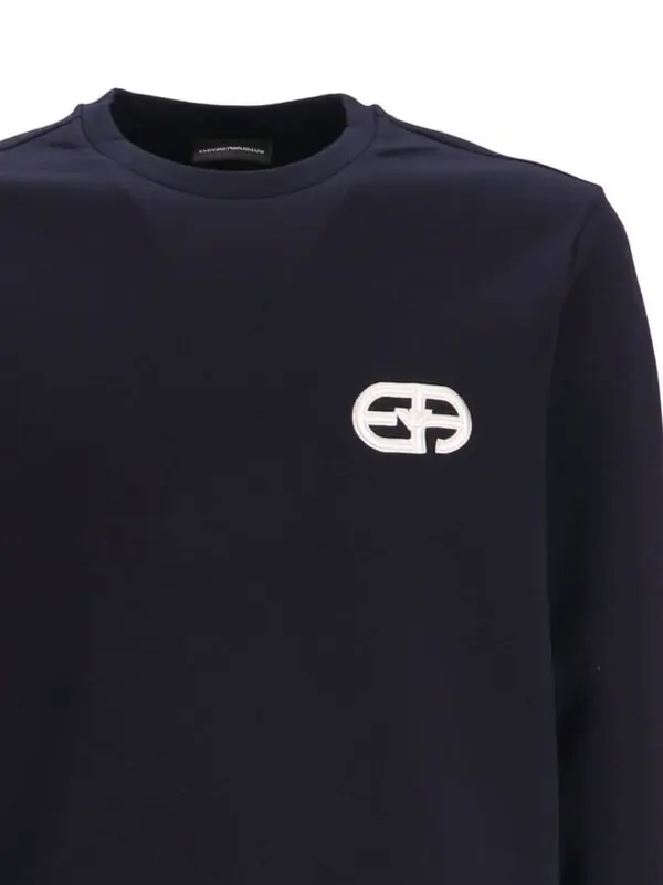 Emporio Armani Logo-patch Long-sleeve Sweatshirt