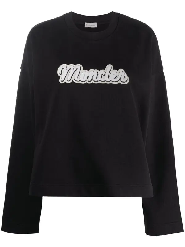Moncler Logo-appliqué Sweatshirt - Black