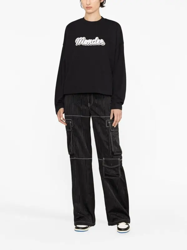 Moncler Logo-appliqué Sweatshirt - Black