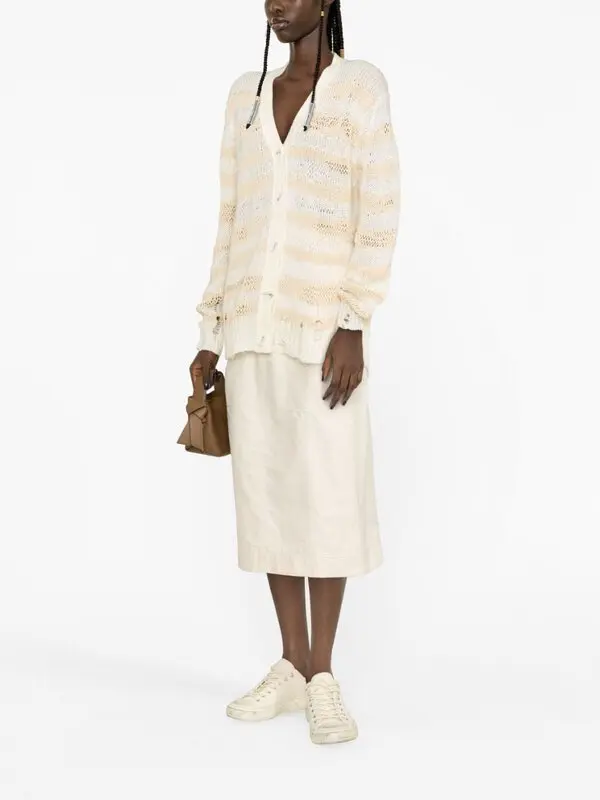 Acne Studios Distressed Striped Cardigan