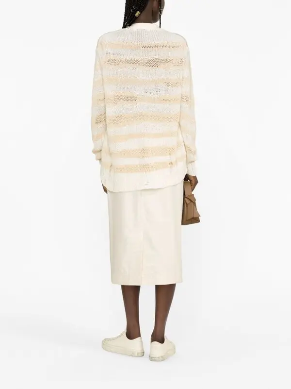 Acne Studios Distressed Striped Cardigan
