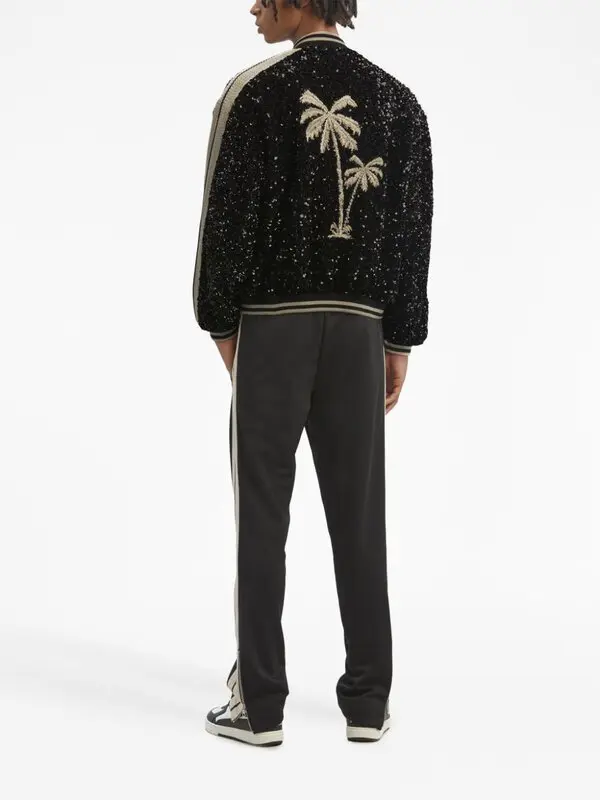 Palm Angels Sequin-embellished Bomber Jacket