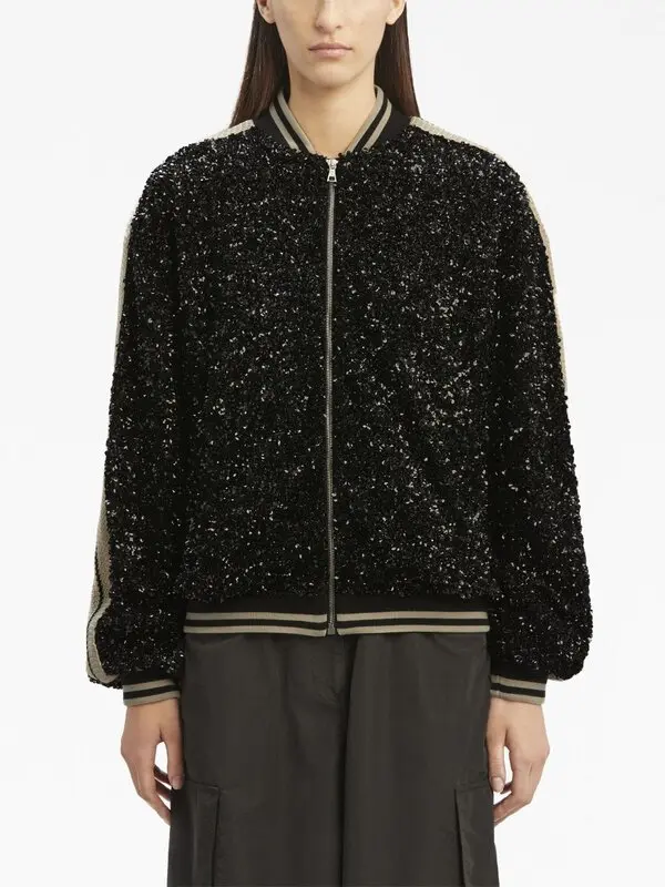 Palm Angels Sequin-embellished Bomber Jacket