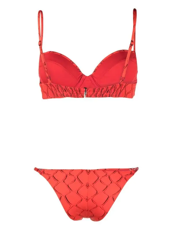 NOIRE SWIMWEAR Abstract-print Bikini Set