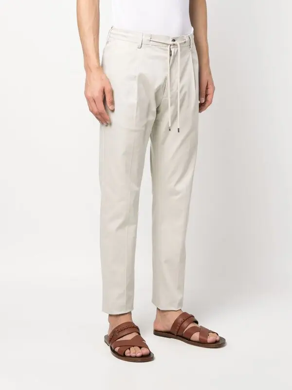 MOORER Anton-we Drawstring Tapered Trousers - Neutrals