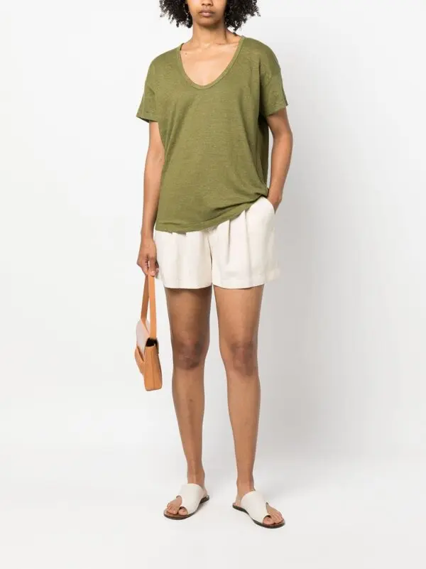 PAULA U-neck Linen T-shirt