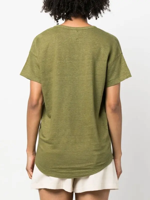 PAULA U-neck Linen T-shirt