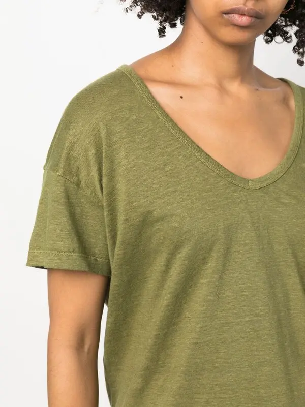 PAULA U-neck Linen T-shirt