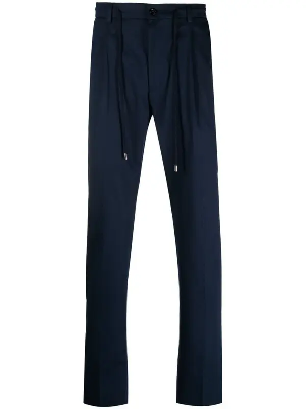 MOORER Anton-we Tapered Trousers - Blue