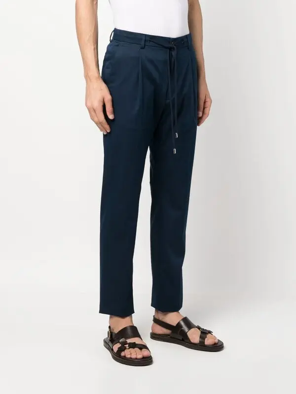 MOORER Anton-we Tapered Trousers - Blue