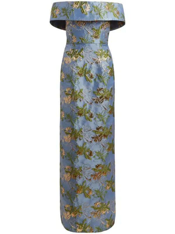 MARKARIAN Clover Brocade-effect Silk Long Dress