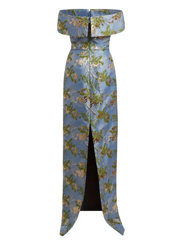 MARKARIAN Clover Brocade-effect Silk Long Dress