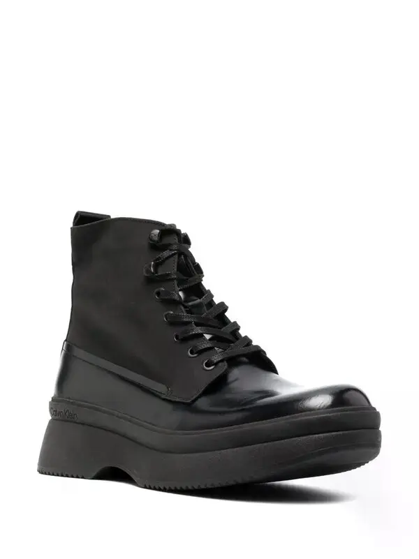 Calvin Klein Lace-up Leather Boots