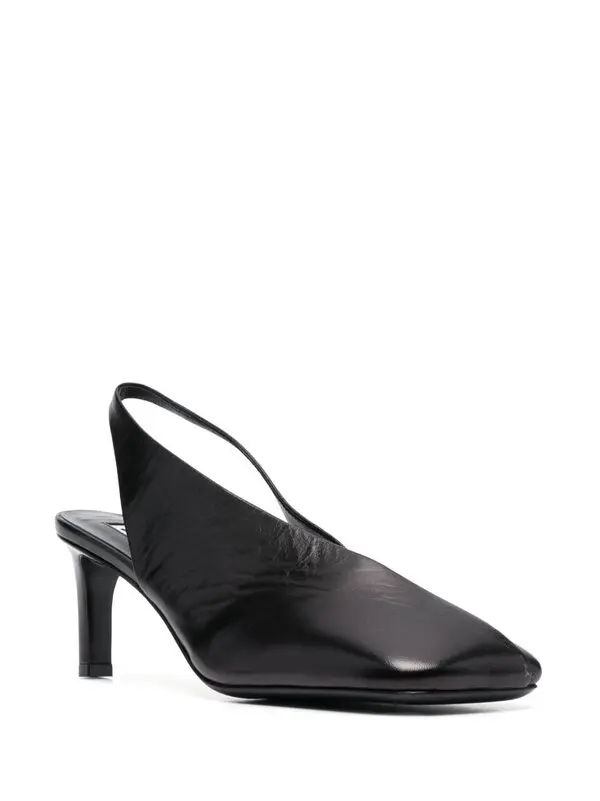 JIL SANDER 75mm Square-toe Leather Pumps