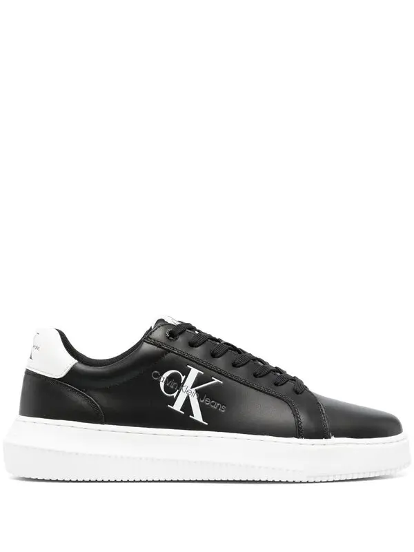Calvin Klein Logo-print Low-top Sneakers - Black