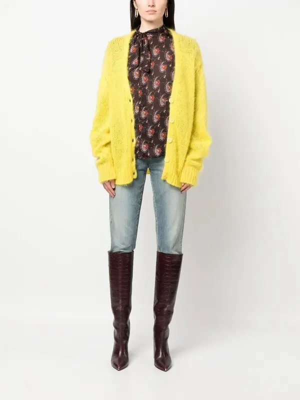 Dsquared2 Mohair Blend V-neck Cardigan