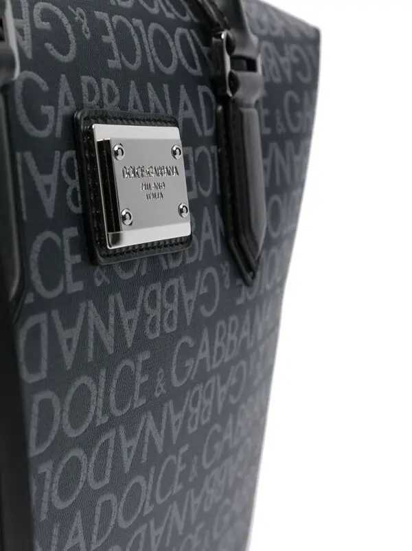 Dolce & Gabbana Logo Print Laptop Case - Black