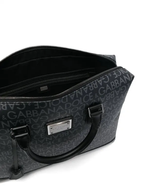 Dolce & Gabbana Logo Print Laptop Case - Black