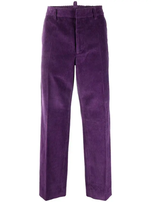 Dsquared2 Corduroy Straight-leg Trousers - Purple