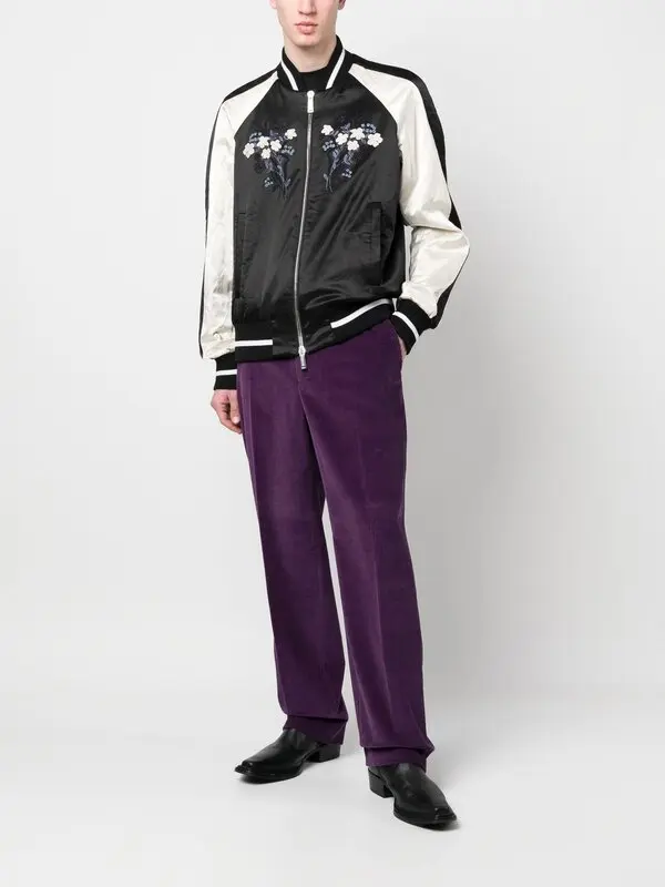 Dsquared2 Corduroy Straight-leg Trousers - Purple