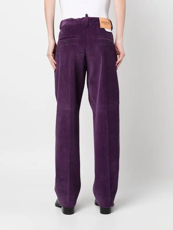 Dsquared2 Corduroy Straight-leg Trousers - Purple
