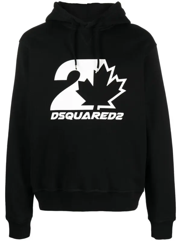 Dsquared2 Logo-print Cotton Drawstring Hoodie