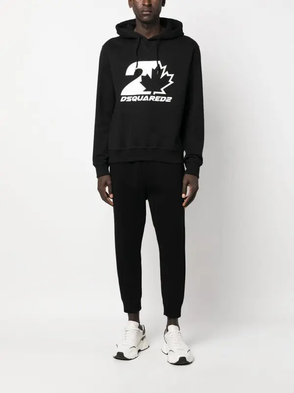 Dsquared2 Logo-print Cotton Drawstring Hoodie