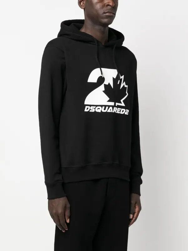Dsquared2 Logo-print Cotton Drawstring Hoodie